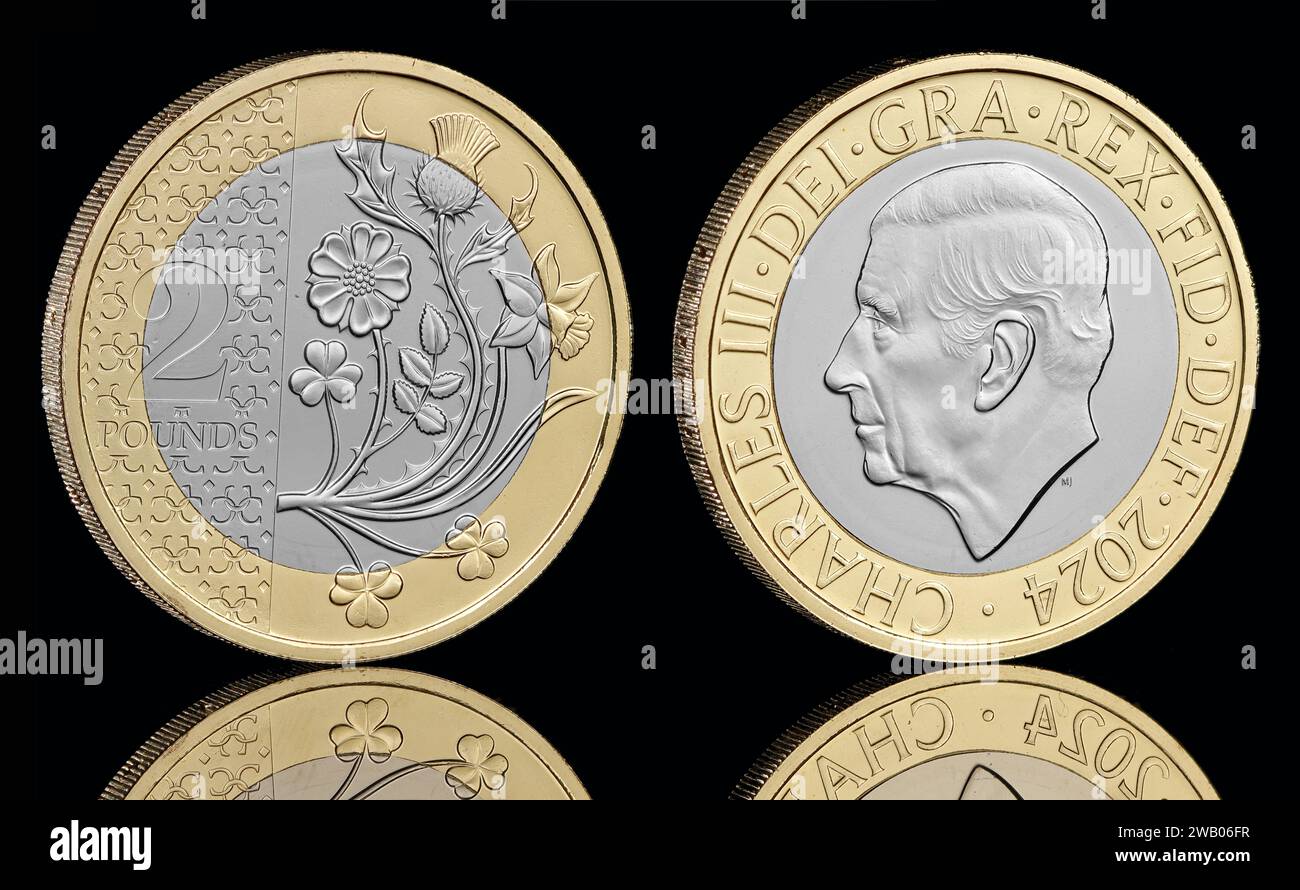2024 king charles two pound coin hi-res stock photography and images ...