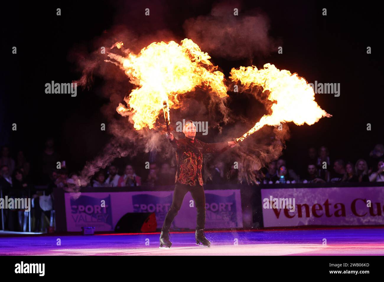 Bologna, Italy. 06th Jan, 2024. Clement Pinel performs during the ...