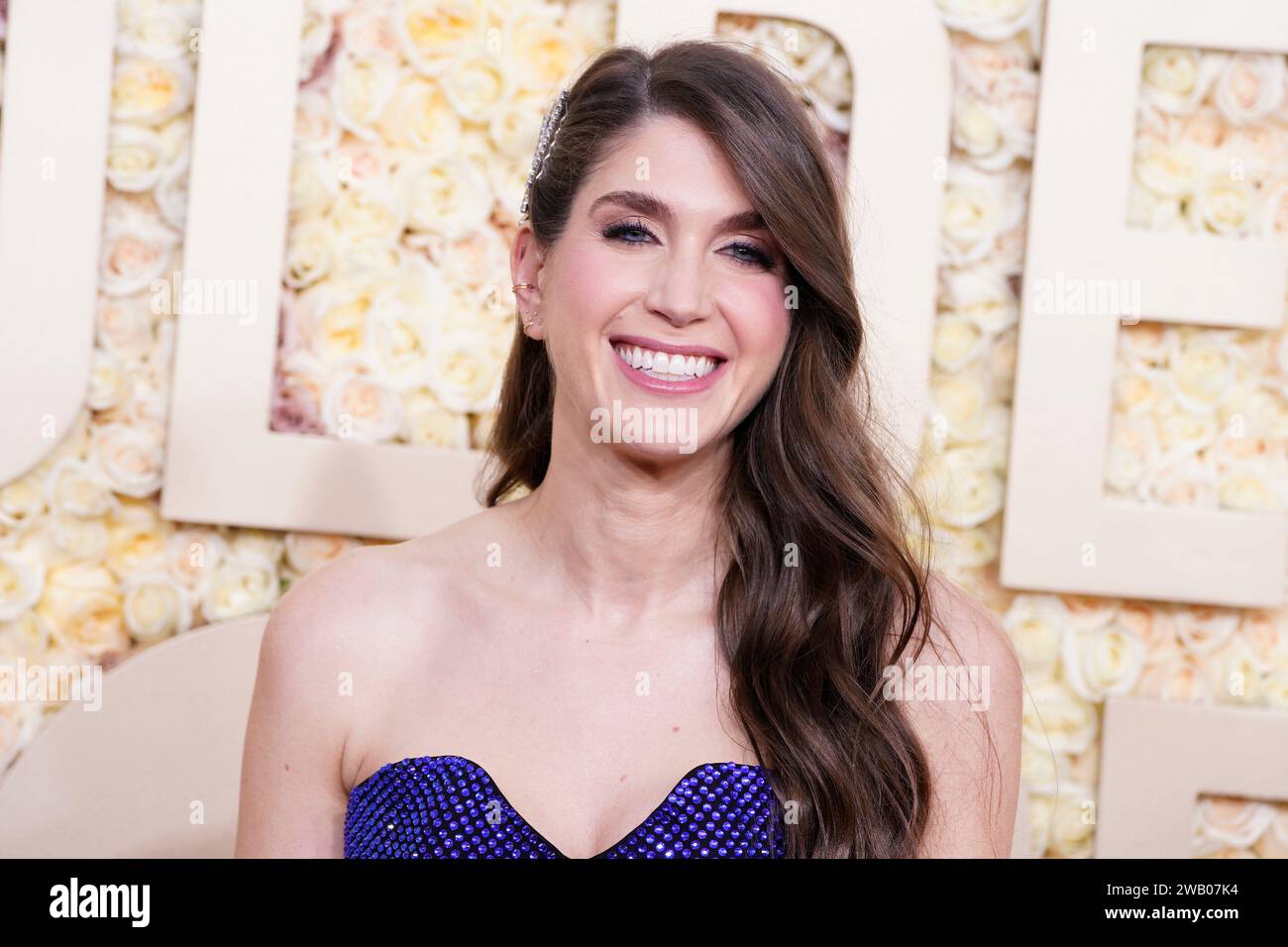 Cody Heller arrives at the 81st Golden Globe Awards on Sunday, Jan. 7 ...