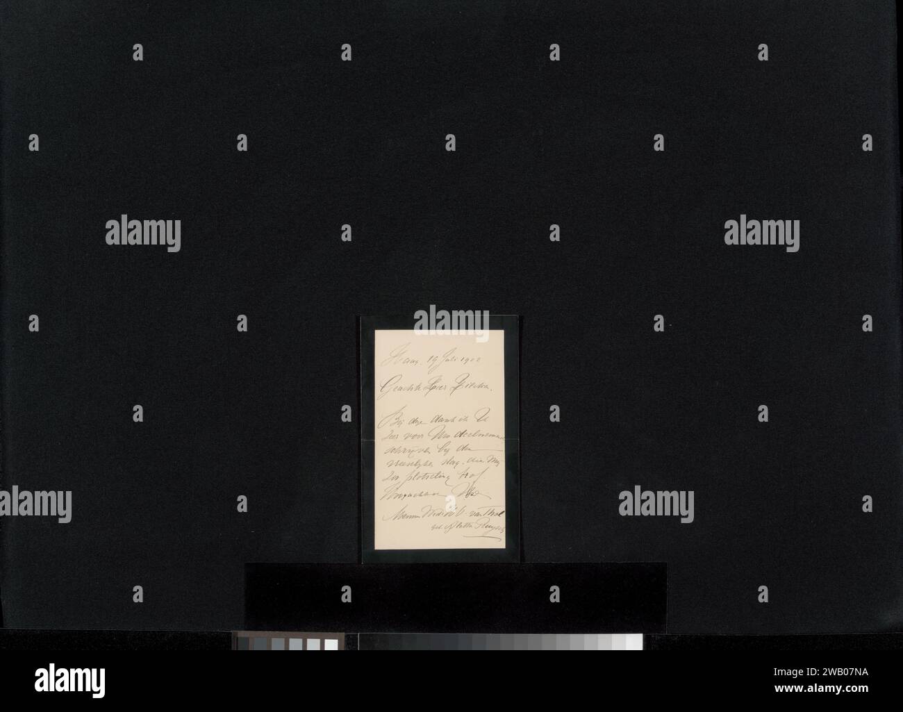 Letter to Philip Zicken, Aletta Ruijsch, 1902 letter The Hague paper. ink writing (processes ...