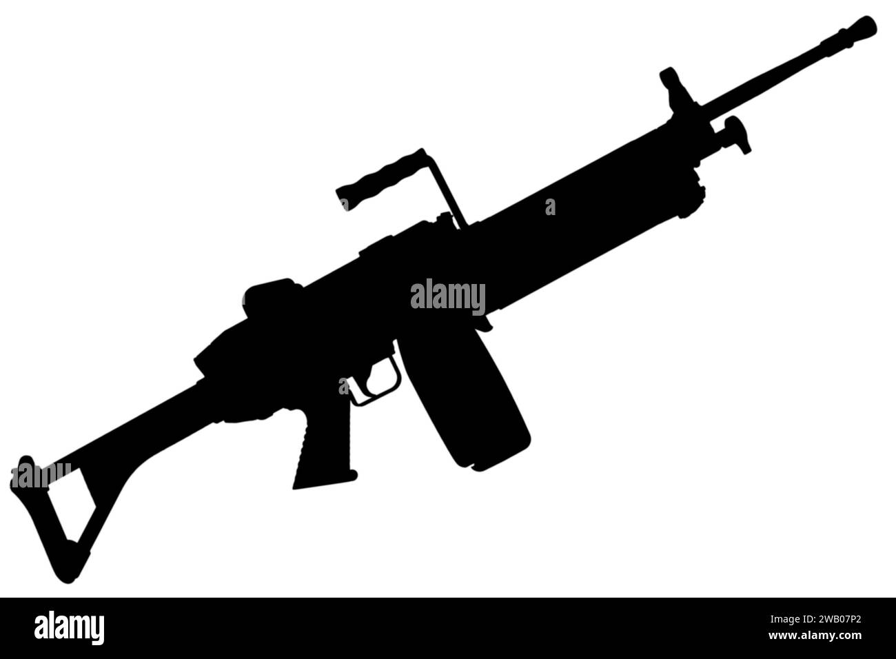 M249 "Para" light machine gun SAW (Squad Automatic Weapon) black ...