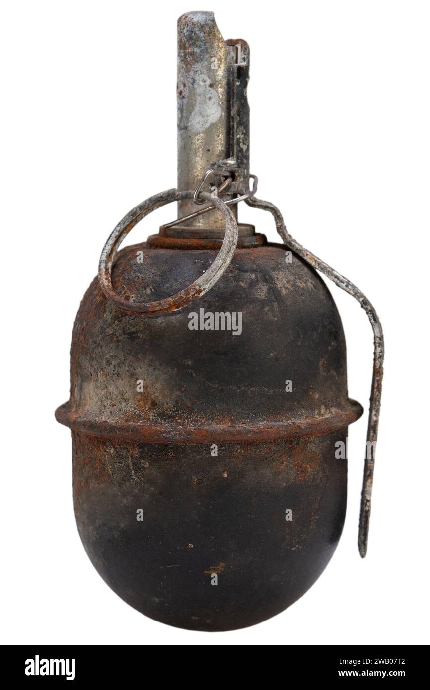 Soviet anti-personnel fragmentation hand grenade, designed in the early ...