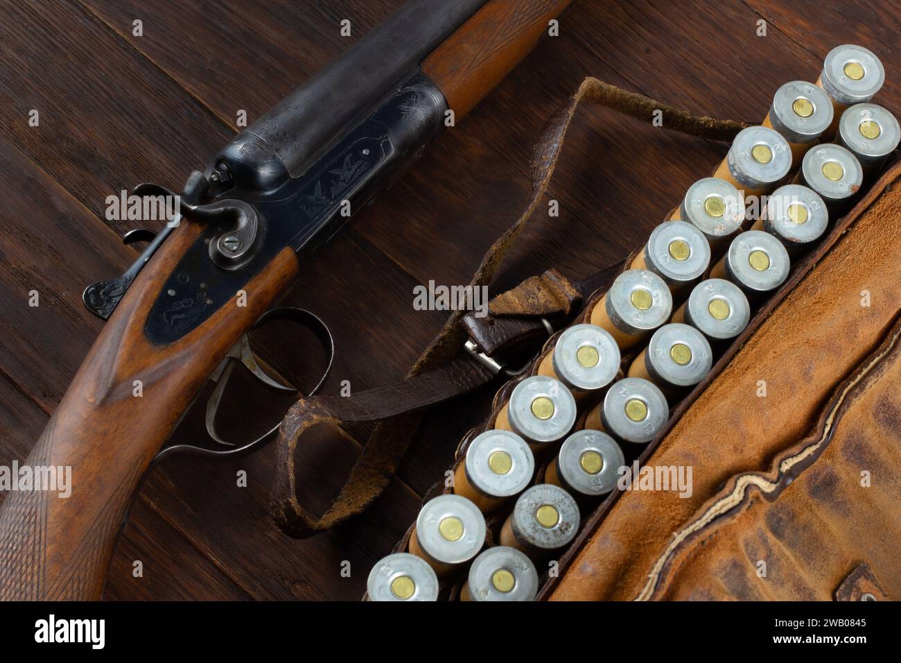 Antique 12 gauge break action smooth bored double barreled side shotgun ...