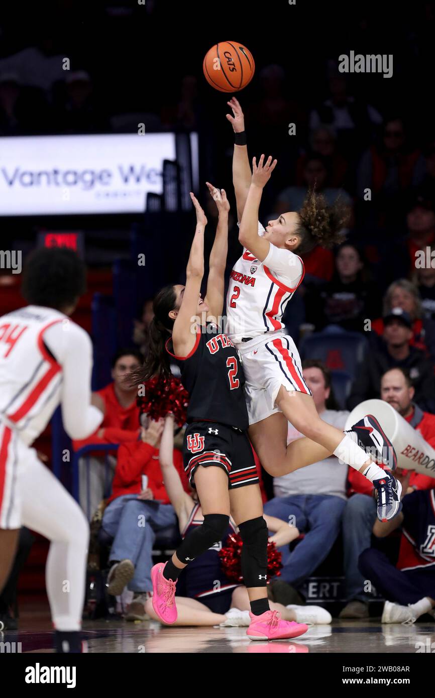 TUCSON, AZ - JANUARY 07: Arizona Wildcats guard Jada Williams #2 shoots ...