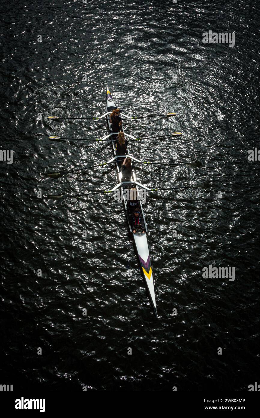 Bird's eye view of a rowing boat Stock Photo - Alamy