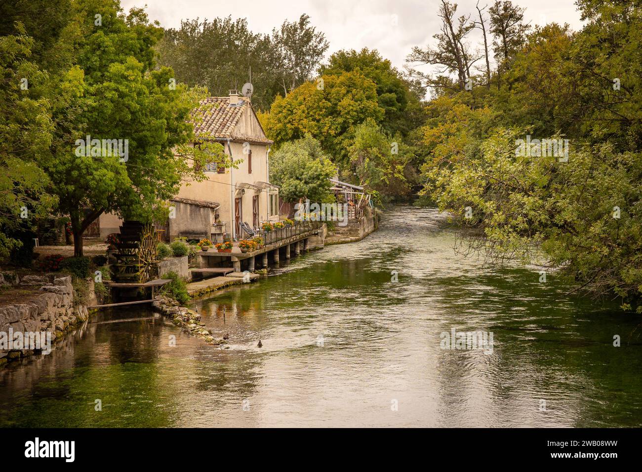 The Mill on the river Sorgue, Vaucluse Stock Photo - Alamy