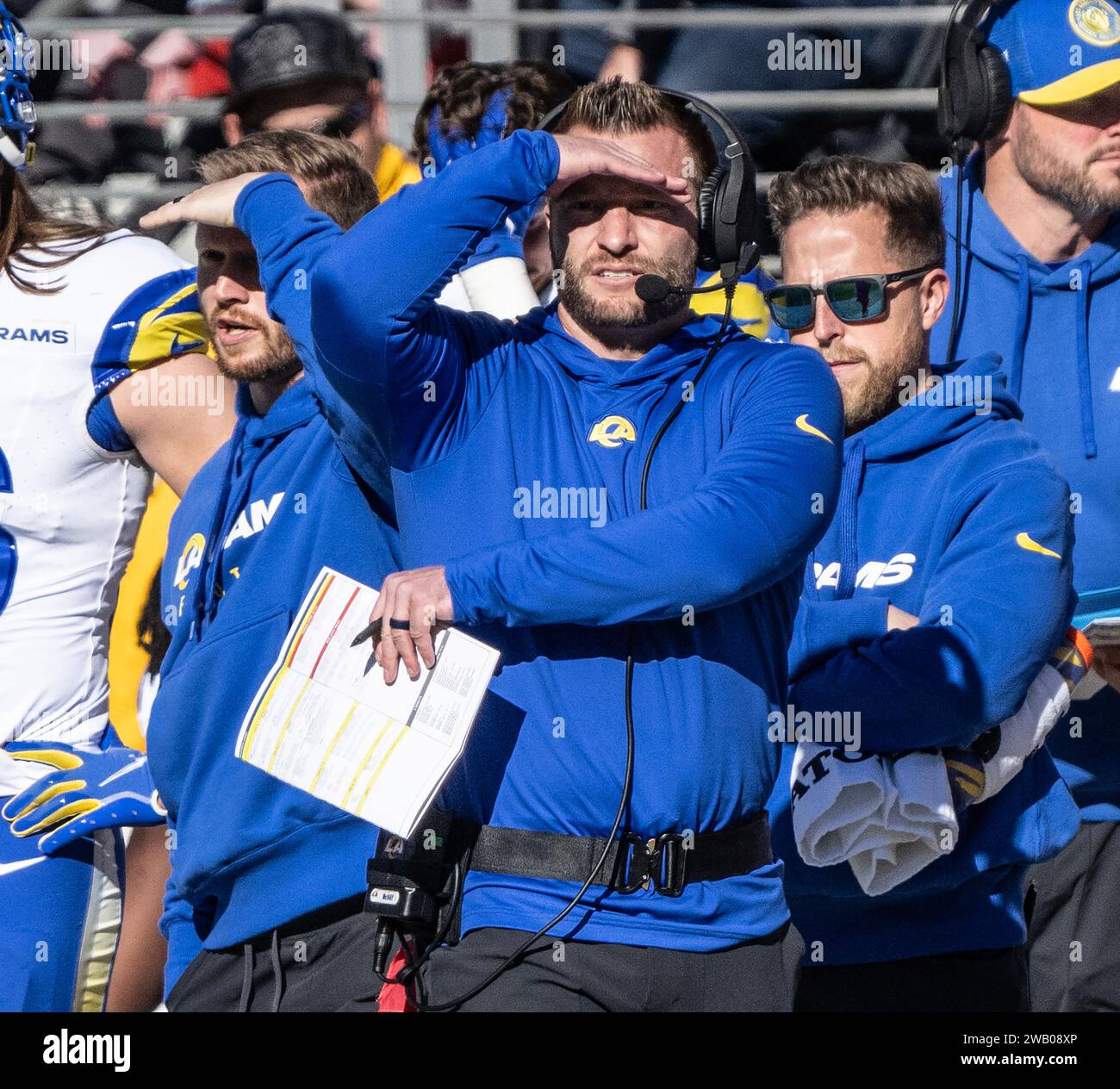 Santa Clara, United States. 07th Jan, 2024. Los Angeles Rams head coach ...