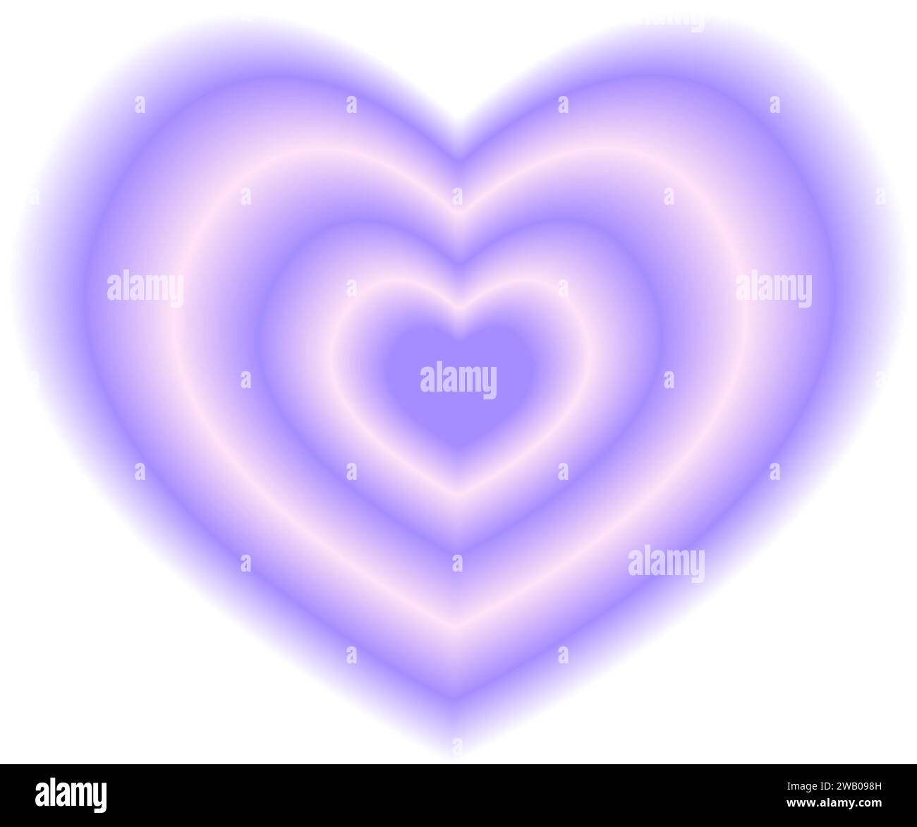 Purple heart shaped y2k icon with gradient aura effect. Valentine day ...