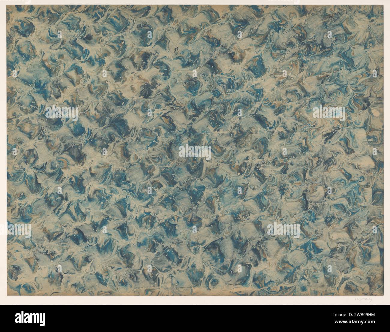 Fantasy marble in different shades of blue and brown, anonymous, 1900 ...