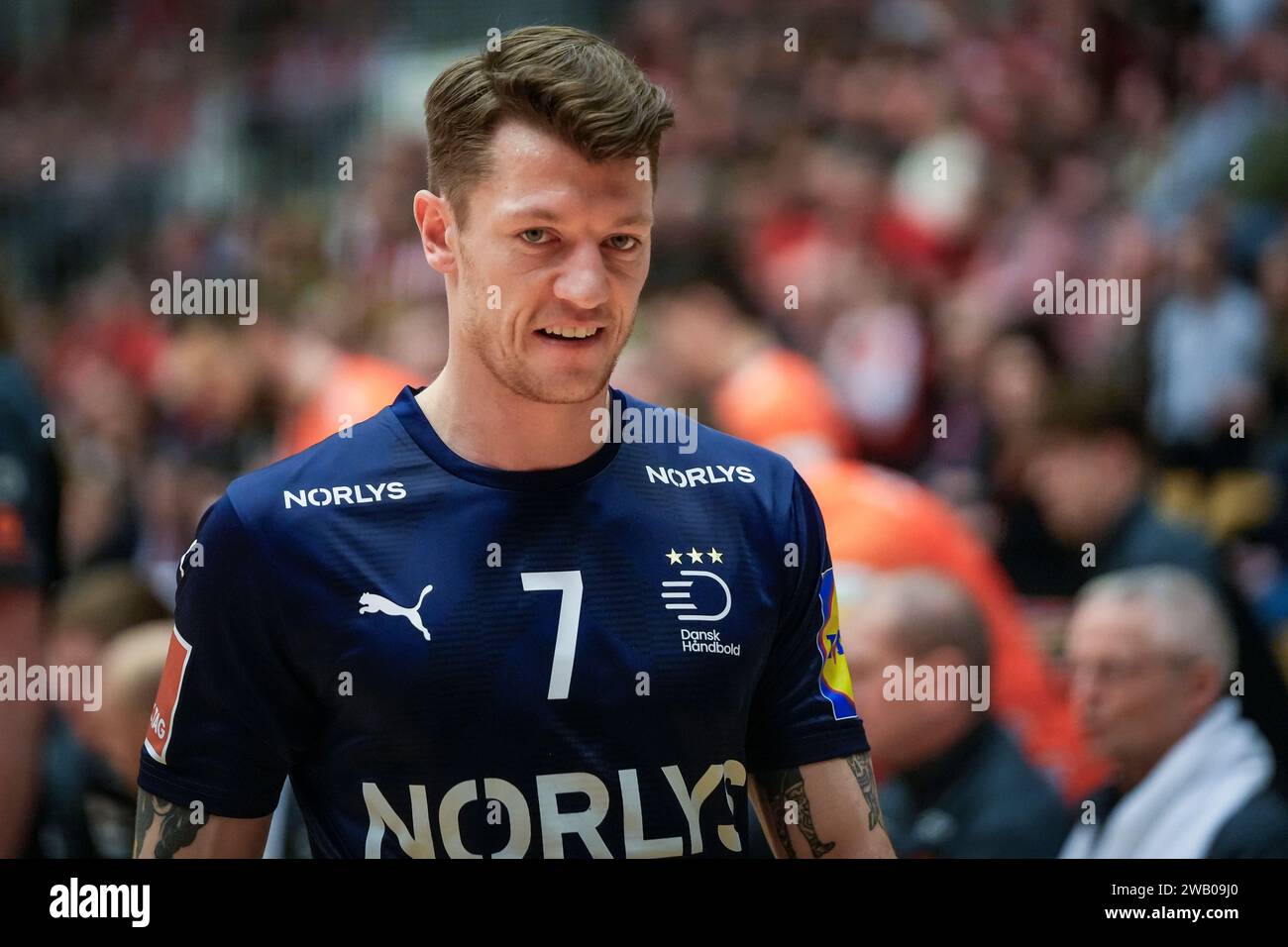 Odense, Denmark. 07th Jan, 2024. Emil Jakobsen (7) of Denmark seen during the Norlys Golden ...