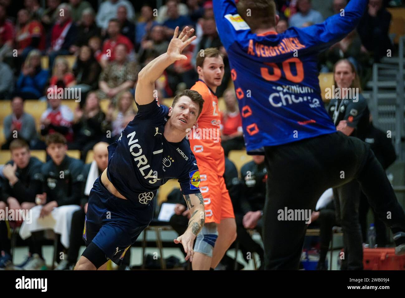 Odense, Denmark. 07th Jan, 2024. Emil Jakobsen (7) of Denmark seen ...