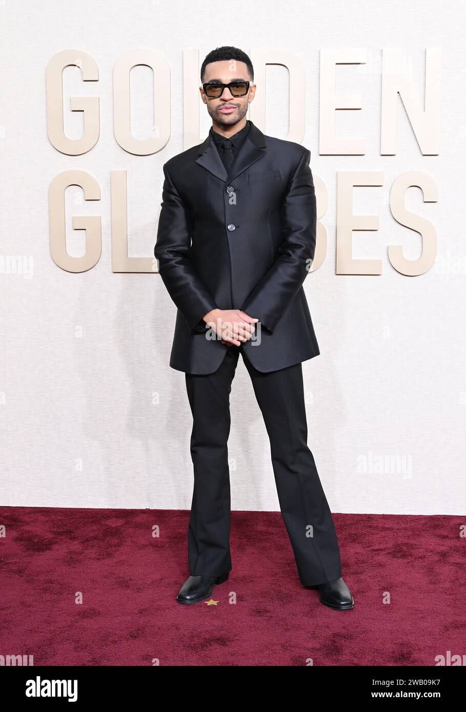 Noah J. Ricketts at the 81st Golden Globe Awards held at the Beverly ...