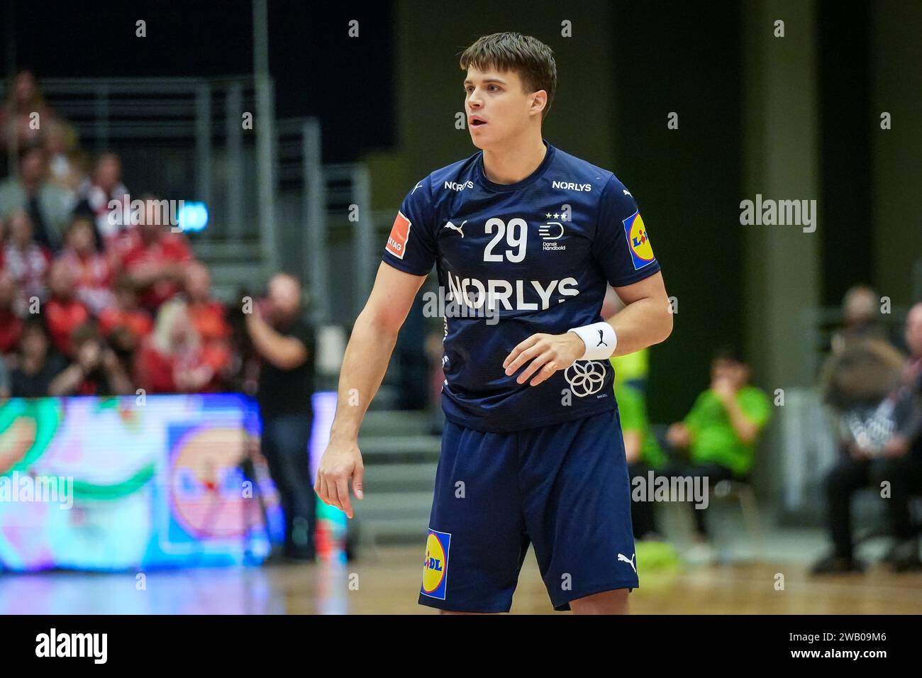 Odense, Denmark. 07th Jan, 2024. Hans Mensing (29) of Denmark seen ...