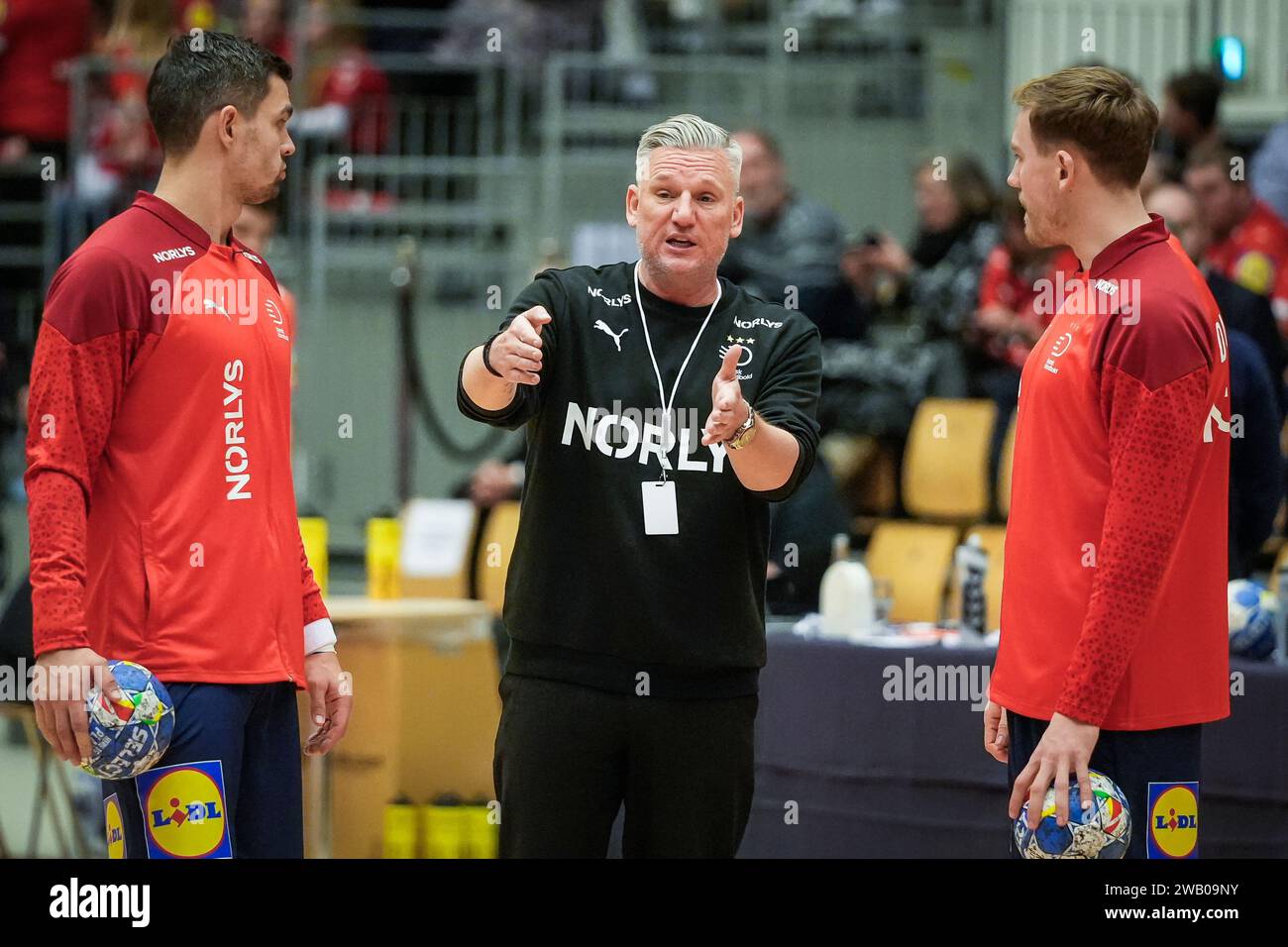 Odense, Denmark. 07th Jan, 2024. Head coach Nikolaj Jacobsen of Denmark ...