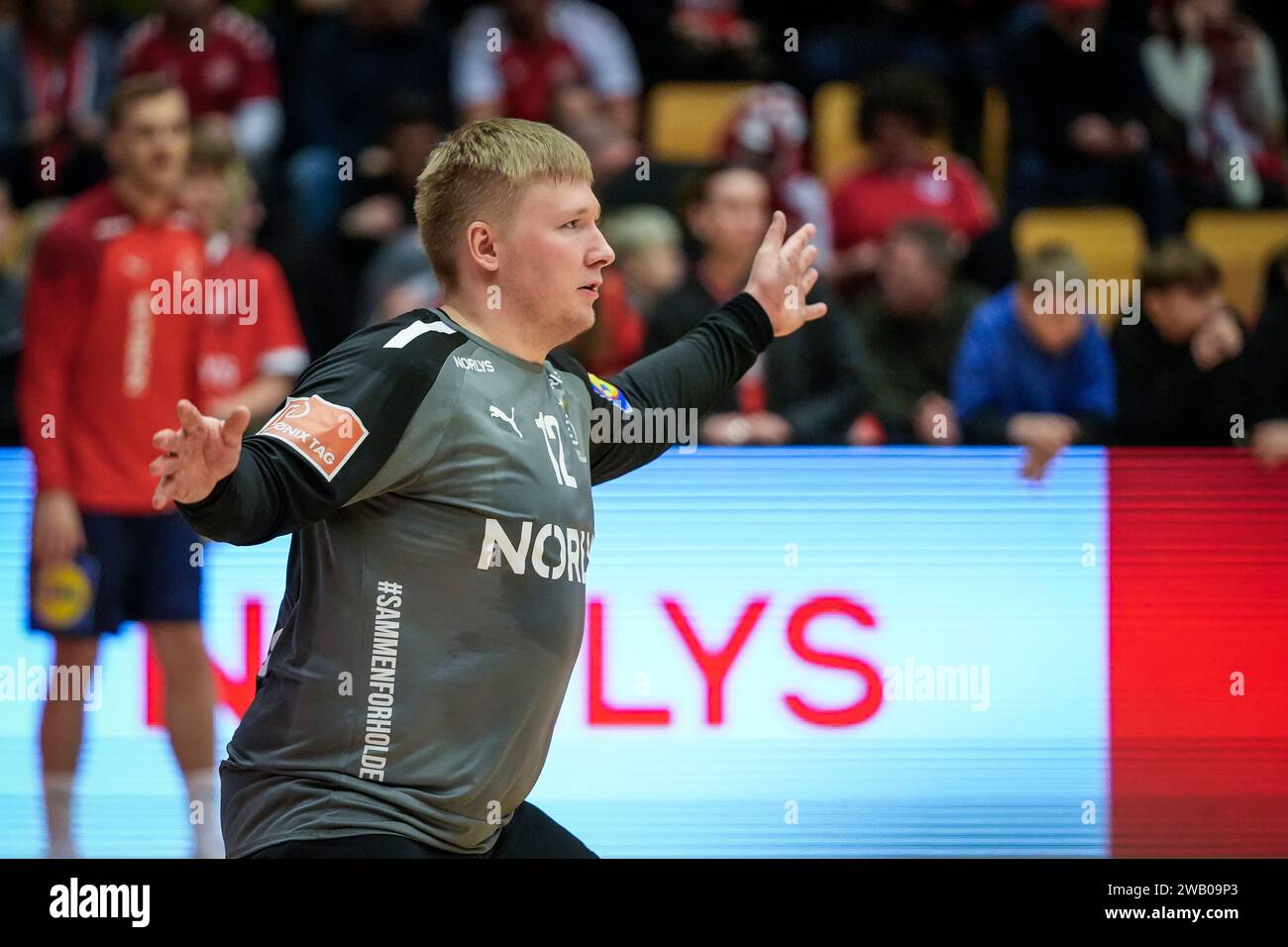 Odense, Denmark. 07th Jan, 2024. Emil Nielsen (12) of Denmark seen ...