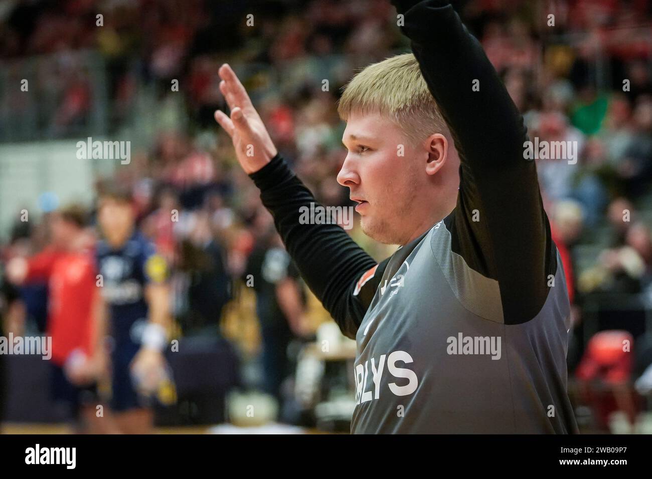 Odense, Denmark. 07th Jan, 2024. Emil Nielsen (12) of Denmark seen ...