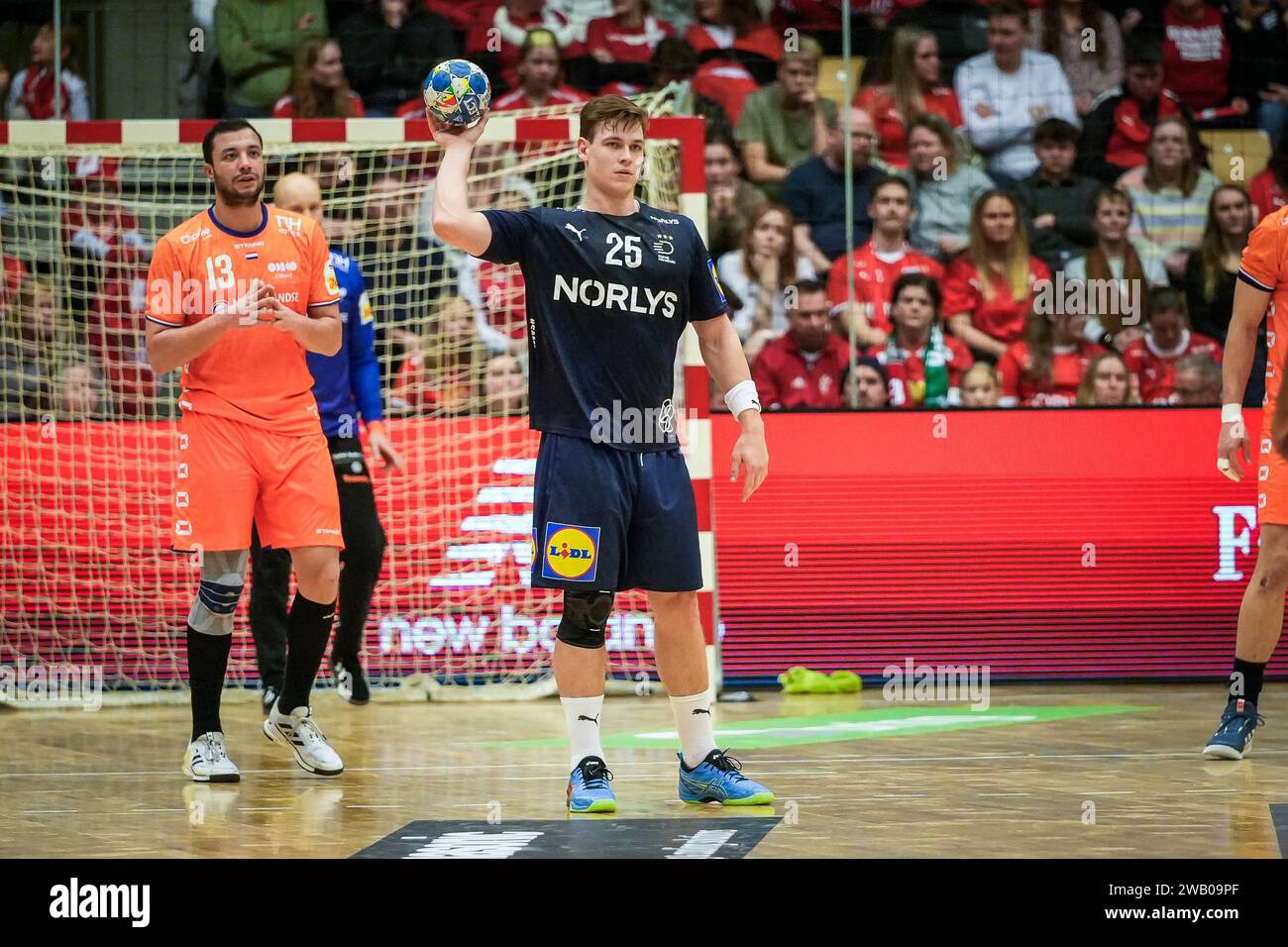 Odense, Denmark. 07th Jan, 2024. Lukas Jorgensen (25) of Denmark seen ...