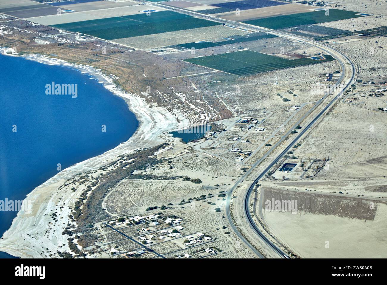 North Shore, California, USA. 6th Jan, 2024. The small lake, just one ...