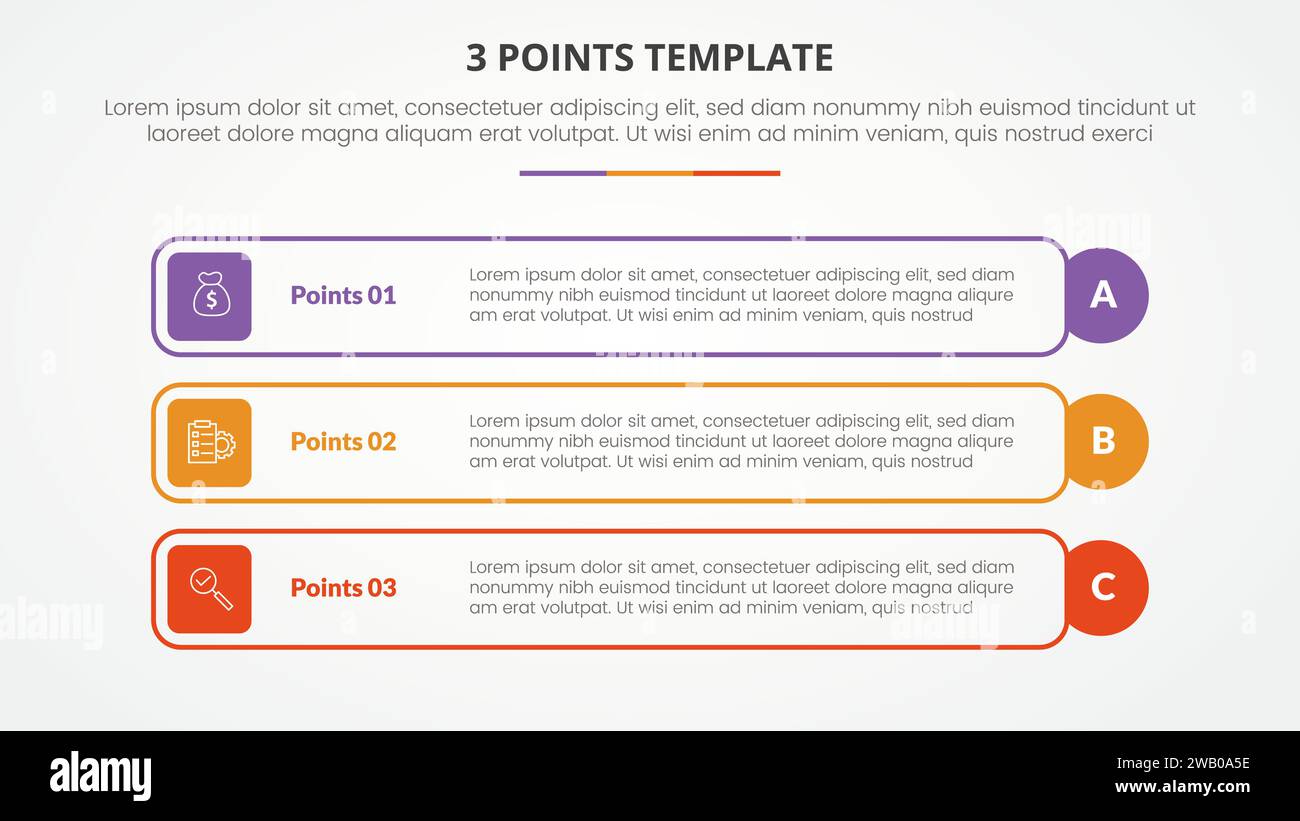 3 points stage template infographic concept for slide presentation with ...
