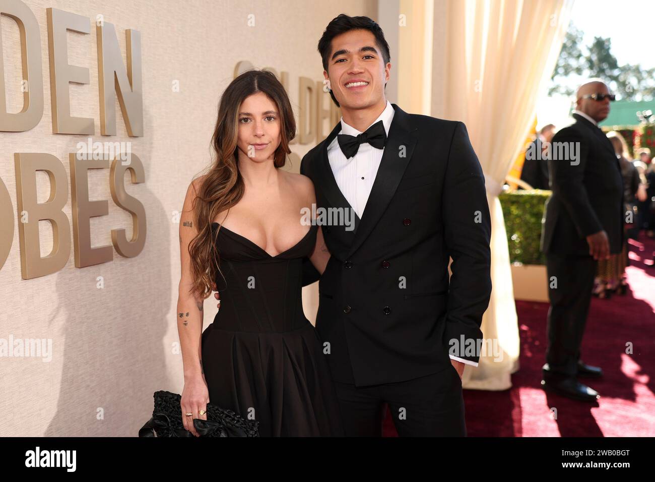 Beverly Hills, United States. 07th Jan, 2024. Owen Han (R) and guest at ...