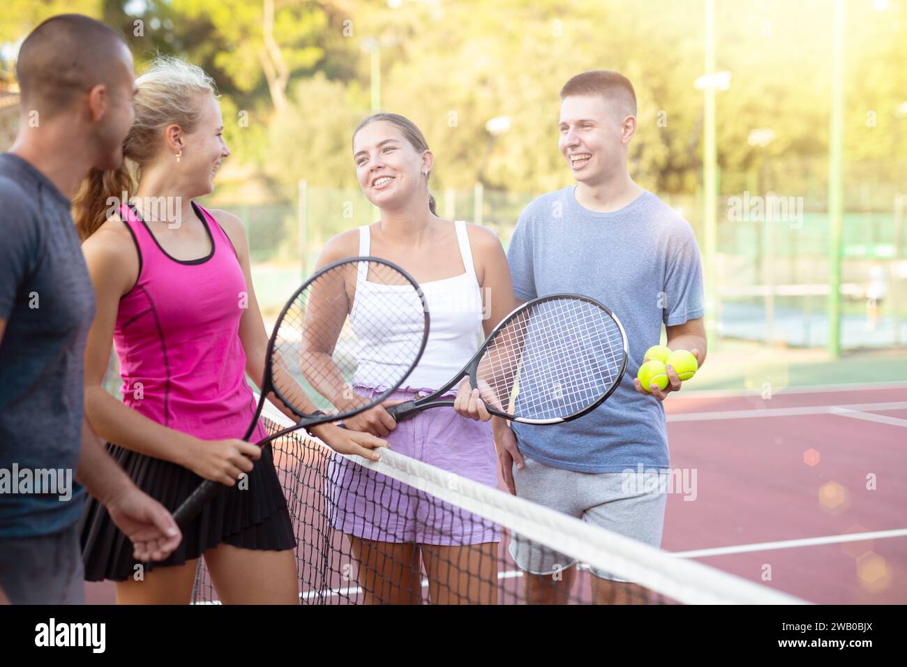 Group positive european teenage hi-res stock photography and images - Alamy