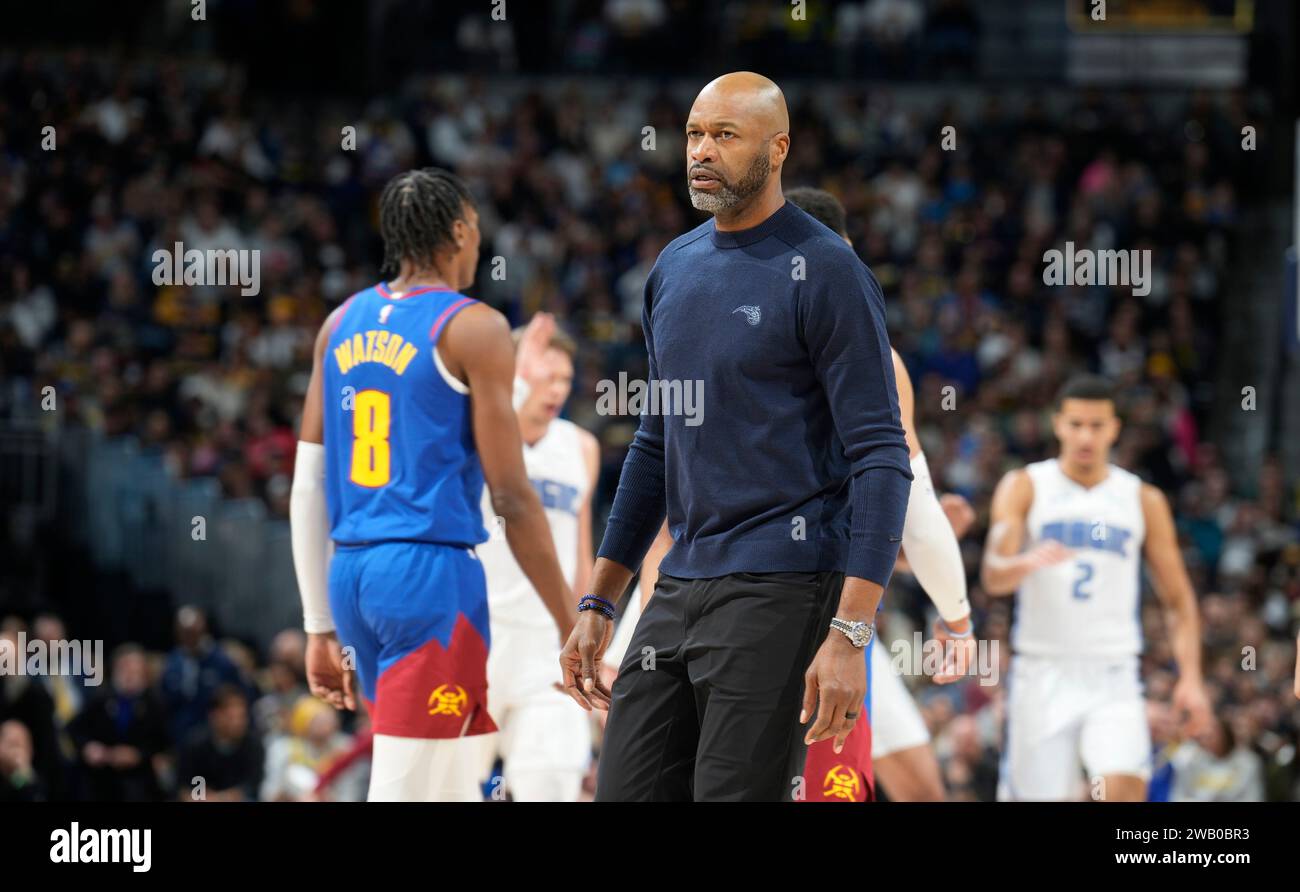 Orlando Magic head coach Jamahl Mosley () in the first half of an NBA ...