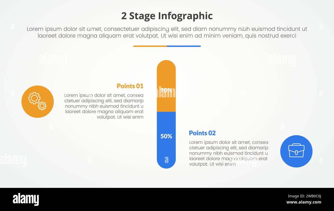 2 points stage template for comparison opposite infographic concept for ...