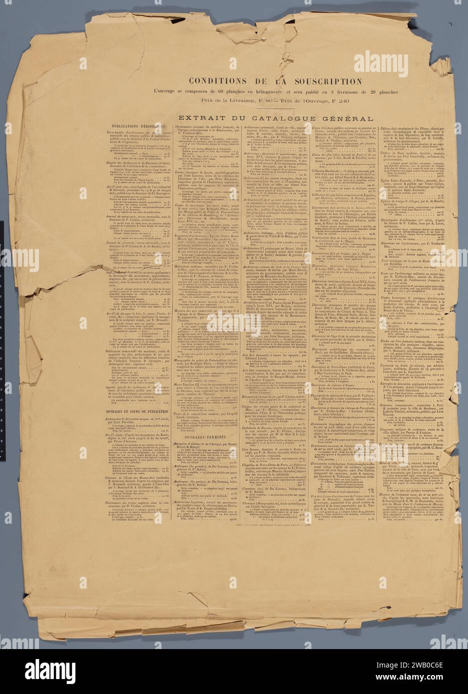 The main monuments of France, 1875 portfolio paper printing Stock Photo ...