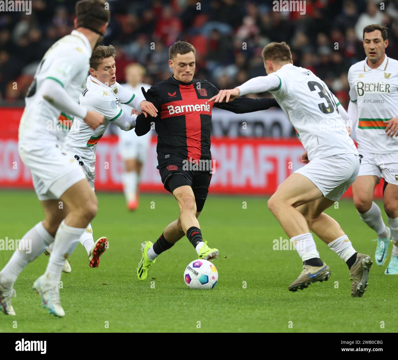 Leverkusen, Deutschland. 07th Jan, 2024. Magnus Andersen (Venedig ...