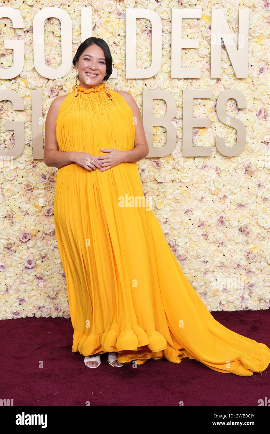 Jillian Dion arrives at the 81st Golden Globe Awards on Sunday, Jan. 7 ...