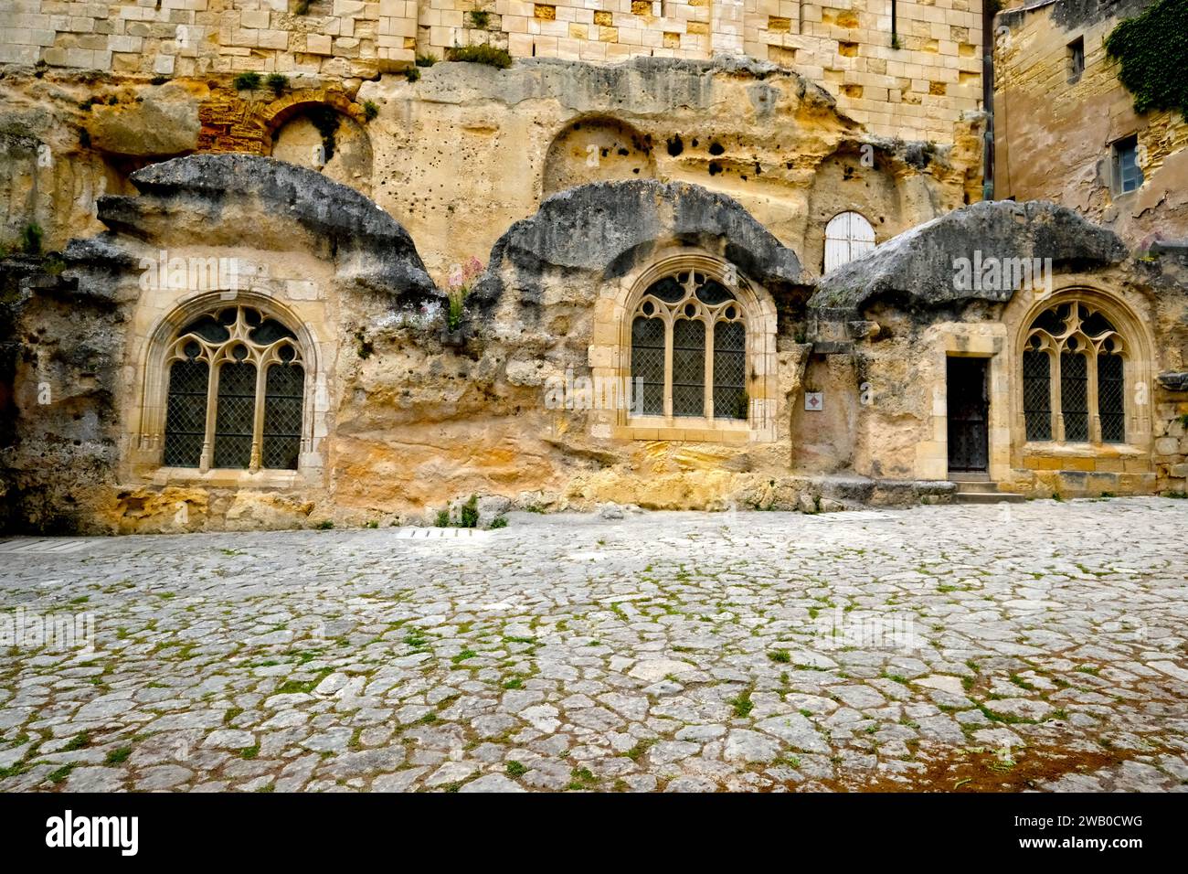 The Monolithic church of Saint Emilion in the medieval town of St ...