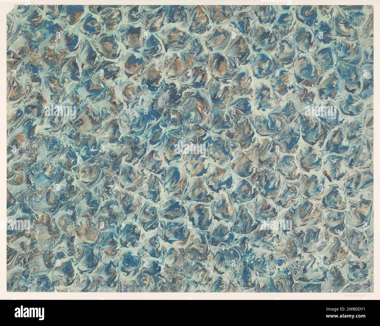 Fantasy marble in different shades of blue and brown, anonymous, 1900 ...