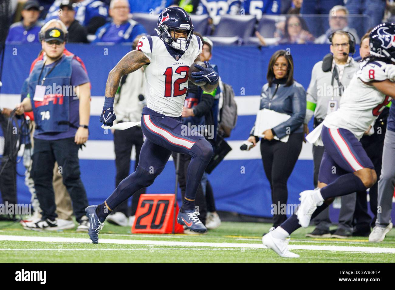January 06, 2024: Houston Texans wide receiver Nico Collins (12) runs ...