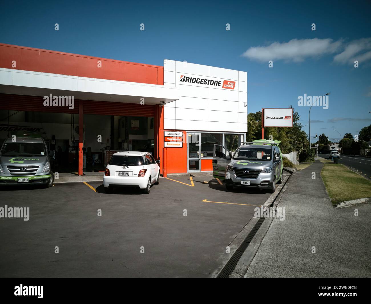 Bridgestone Tyre Centre in St Lukes. Auckland, New Zealand - December ...