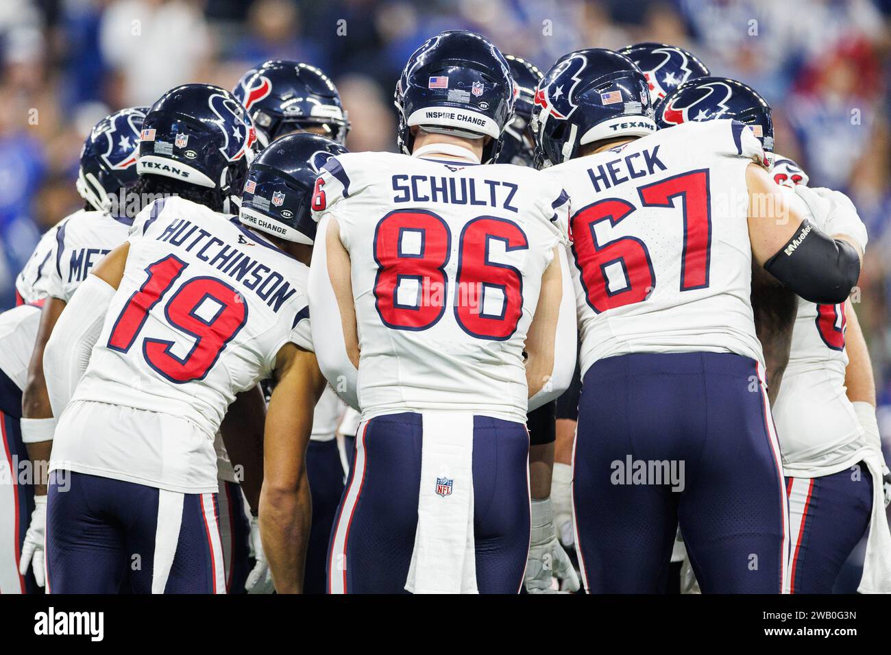 January 06, 2024: Houston Texans offensive huddle during NFL game ...