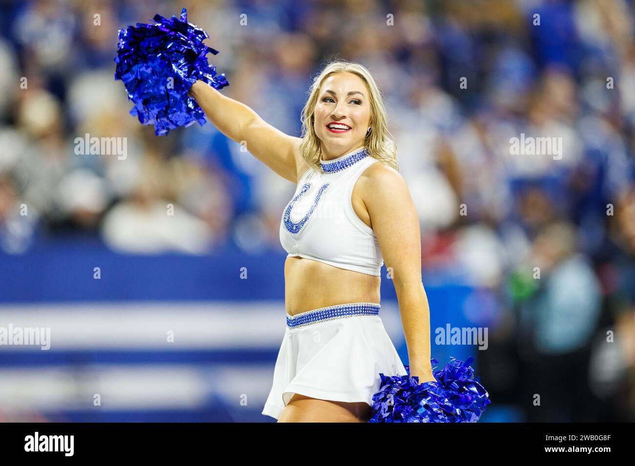 January 06, 2024: The Indianapolis Colts cheerleaders perform during ...