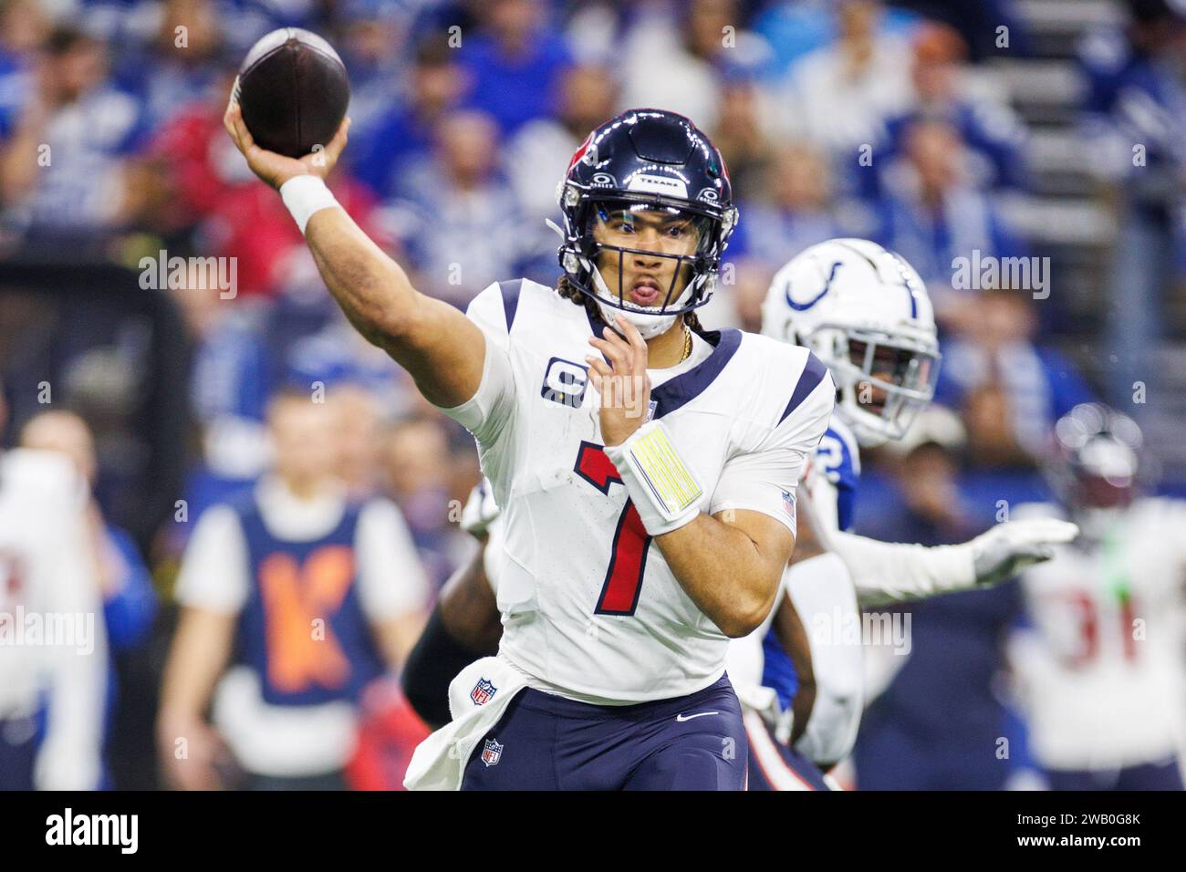 January 06, 2024: Houston Texans quarterback C.J. Stroud (7) passes the ball during NFL game ...