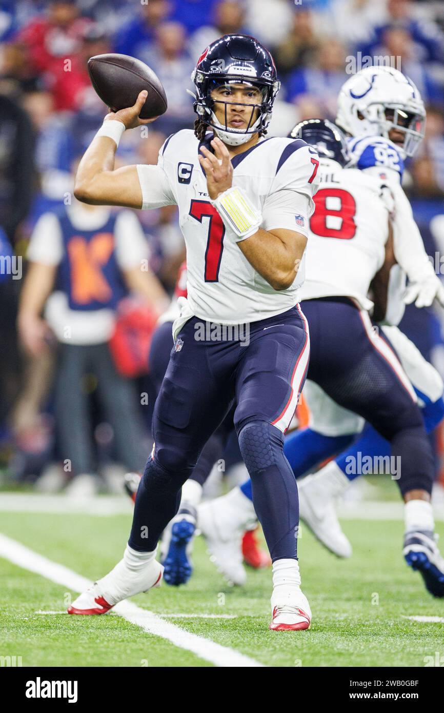 January 06, 2024: Houston Texans quarterback C.J. Stroud (7) passes the ball during NFL game ...