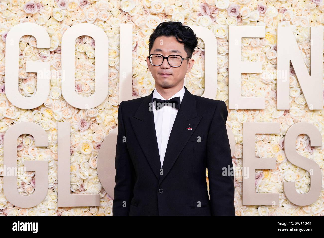Lee Sung Jin arrives at the 81st Golden Globe Awards on Sunday, Jan. 7, 2024, at the Beverly ...