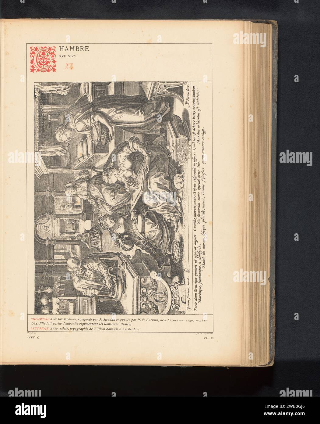 Reproduction of a print from Cornelia and Gracchus indoors by Pieter ...