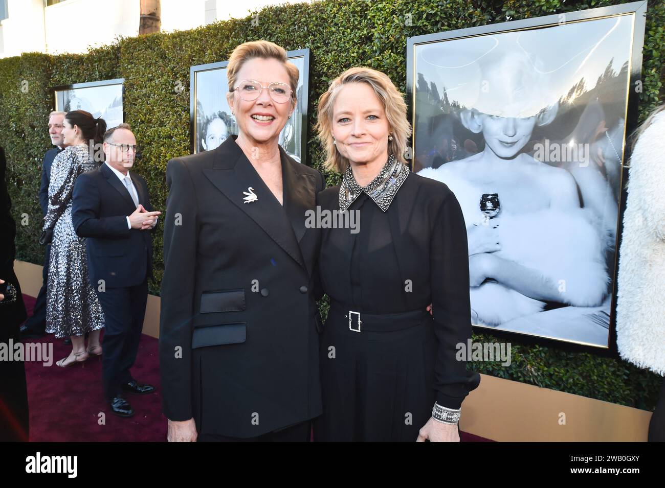 Annette Bening and Jodie Foster at the 81st Golden Globe Awards held at ...