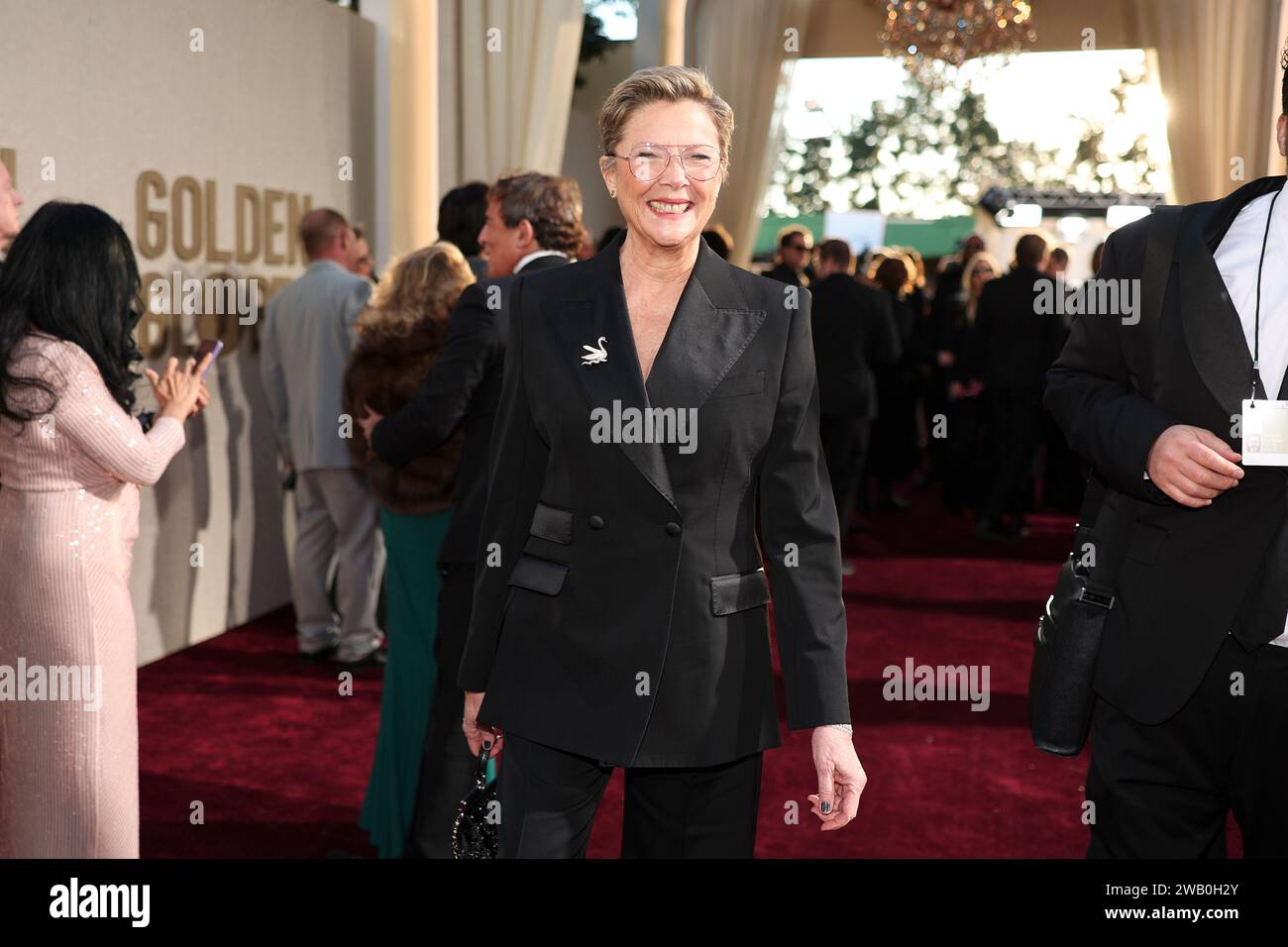 Annette Bening at the 81st Golden Globe Awards held at the Beverly ...