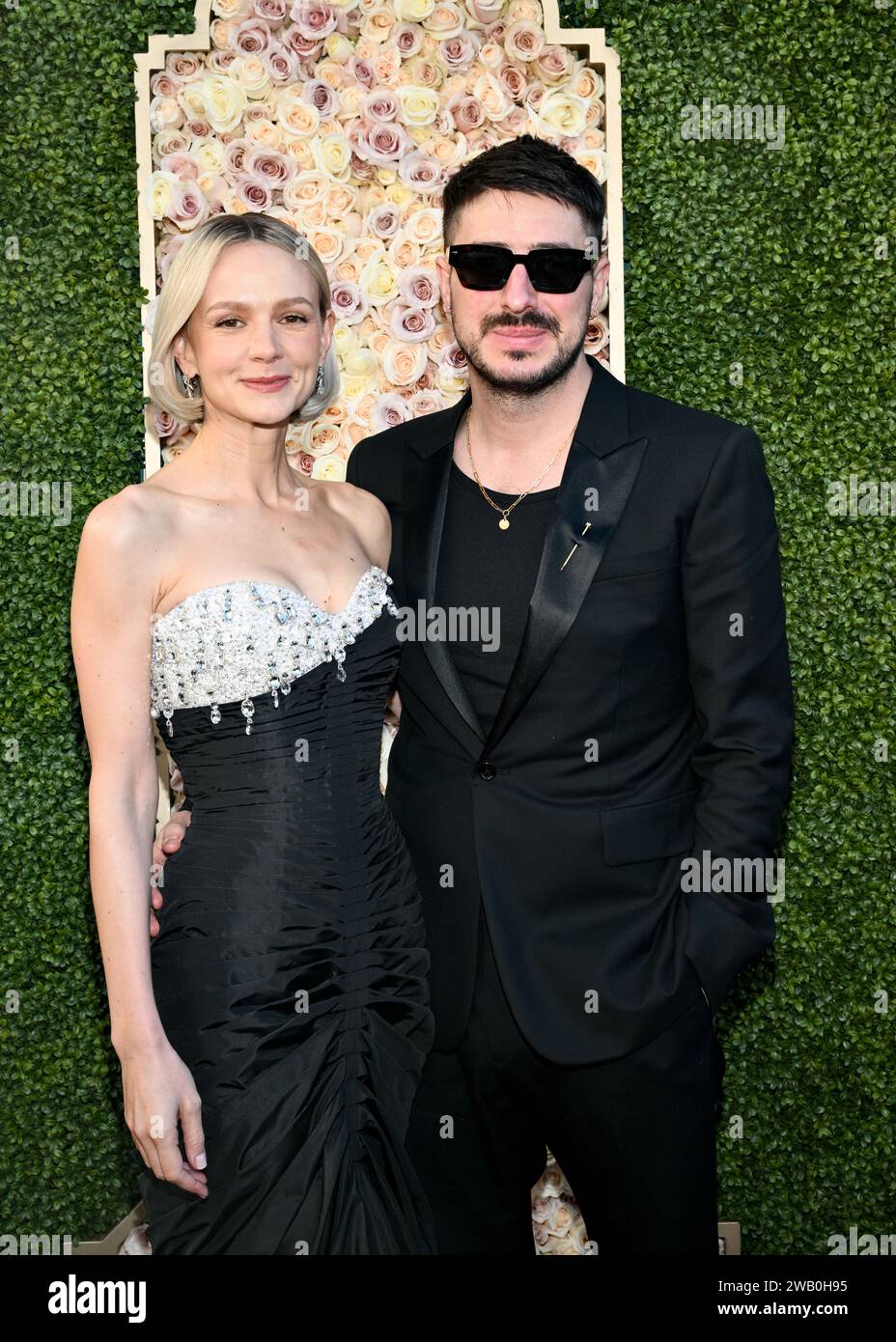 Carey Mulligan and Marcus Mumford at the 81st Golden Globe Awards held ...