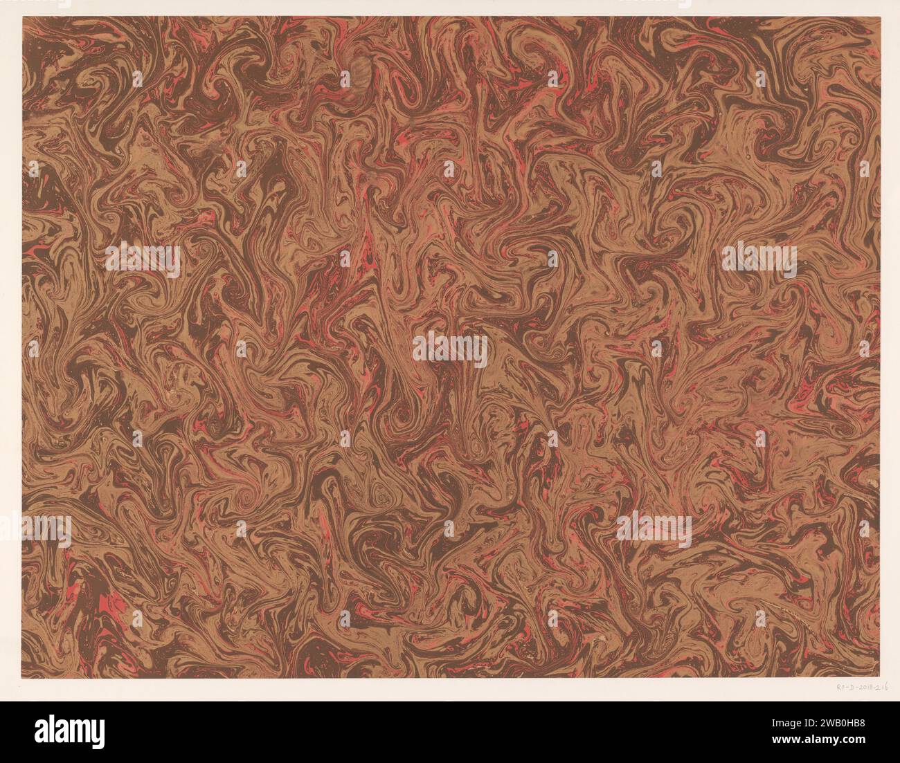 Fantasy marble in different shades of brown and red, anonymous, 1900 ...