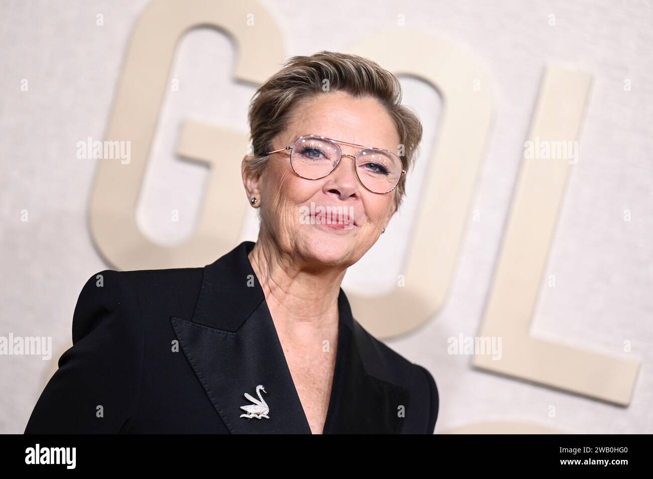Annette Bening. at the 81st Golden Globe Awards held at the Beverly ...