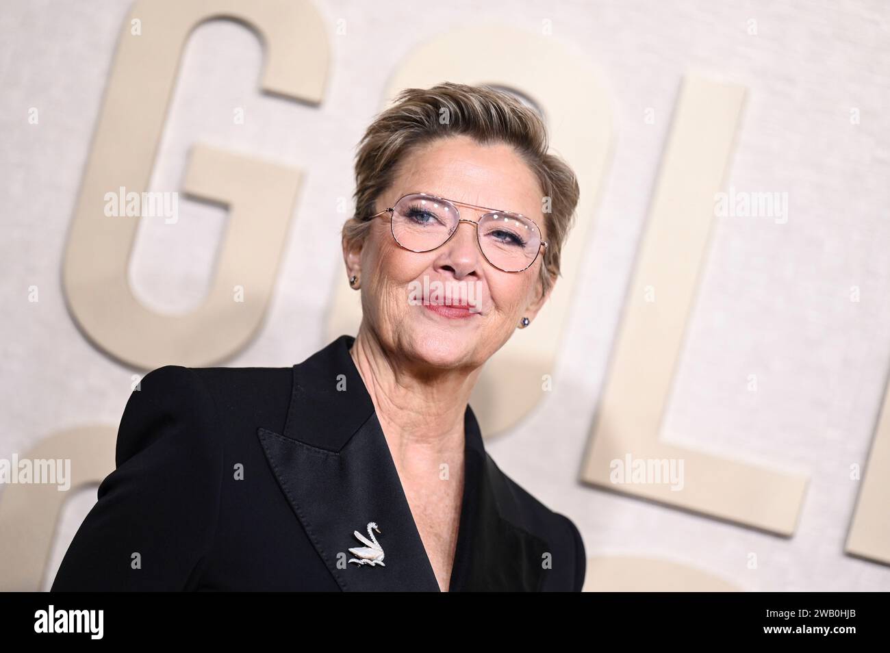 Annette Bening. at the 81st Golden Globe Awards held at the Beverly ...