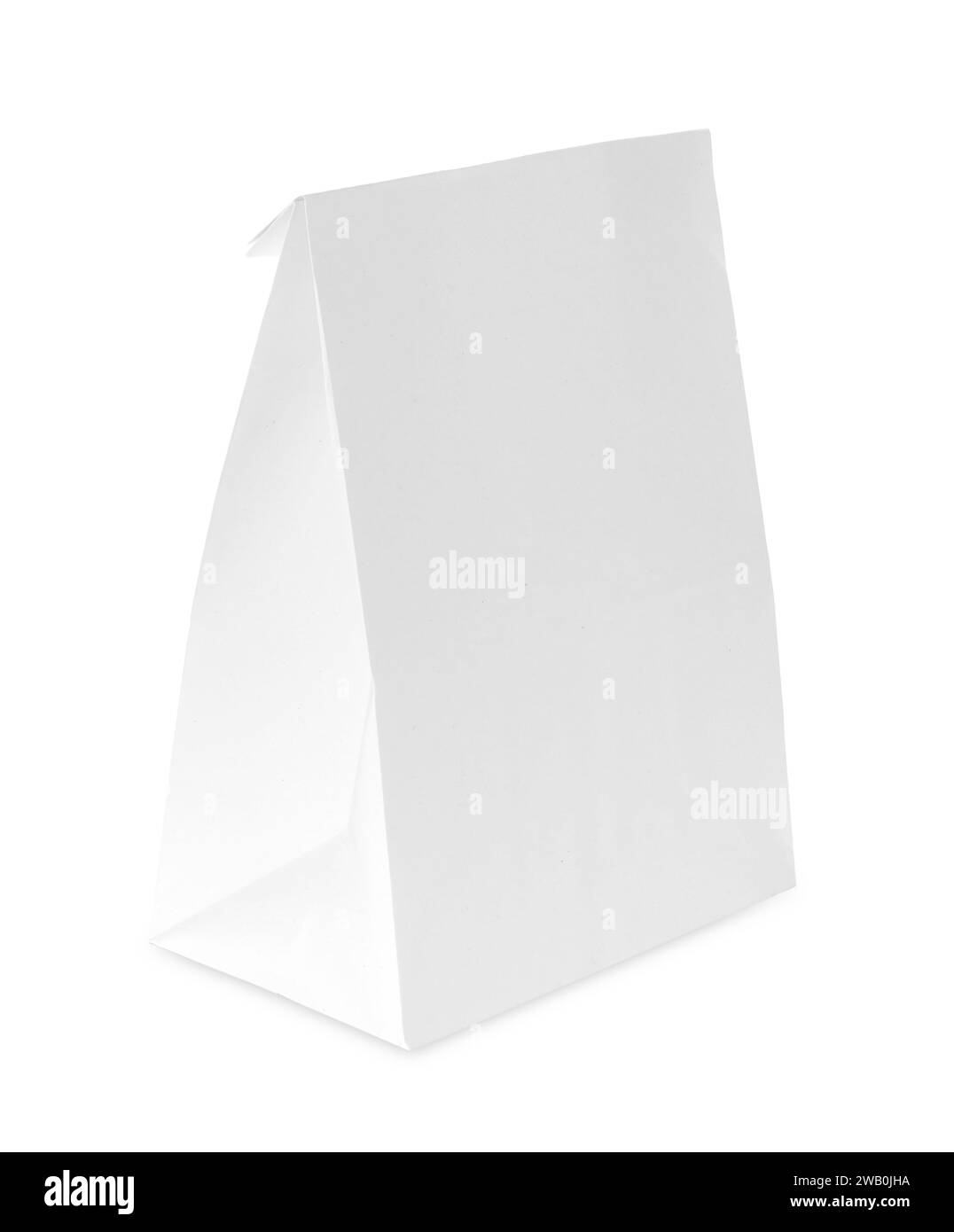 One new paper bag isolated on white Stock Photo - Alamy