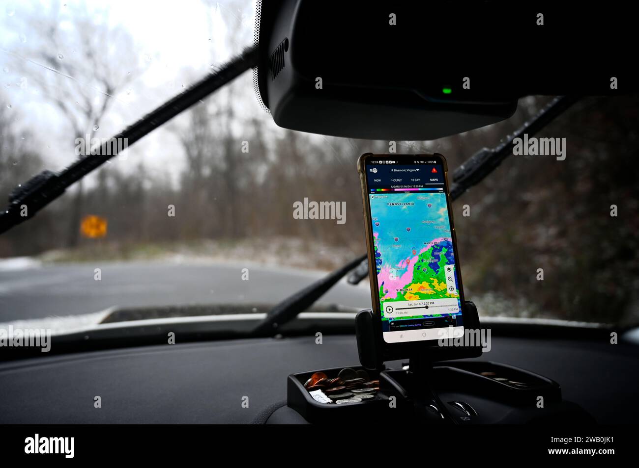 UNITED STATES: 01-06-2023: Weather radar shows us in the pink which is ...