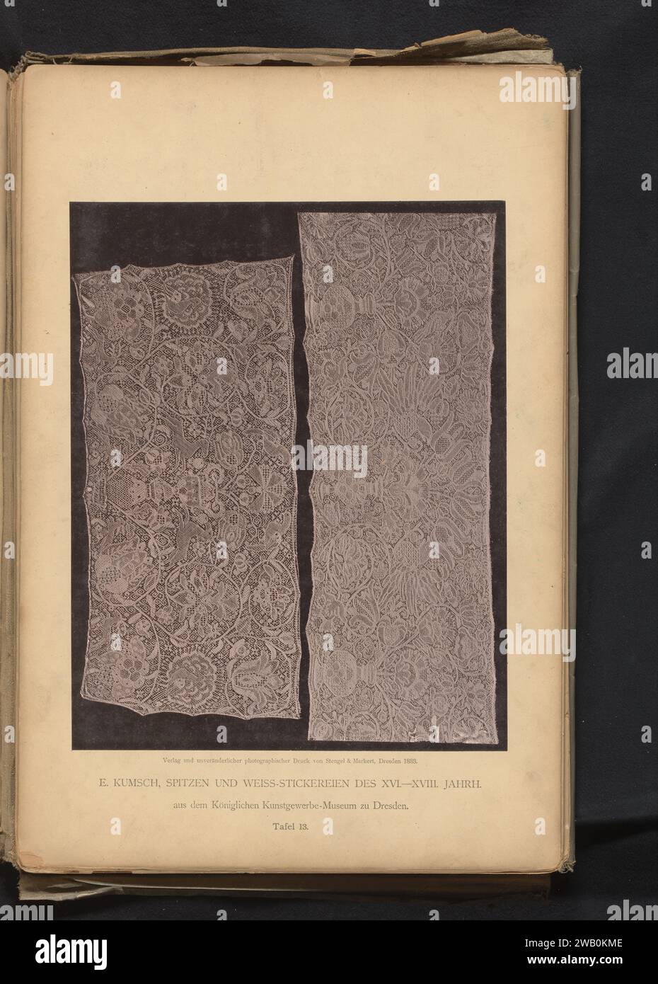 Two wide strips of German side from around 1660, from the collection of ...