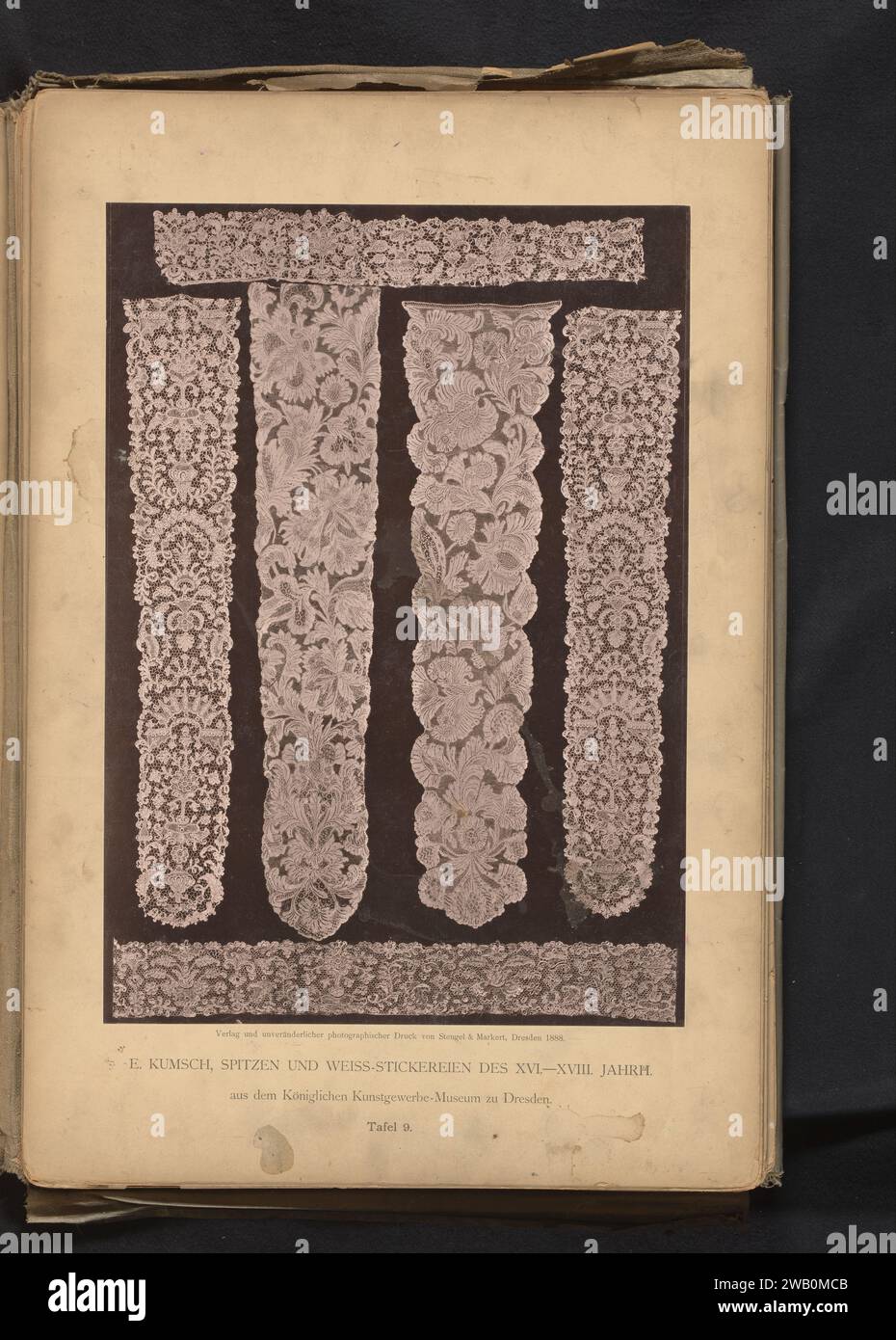Four strips of French side from around 1720 and two strips of 17th ...
